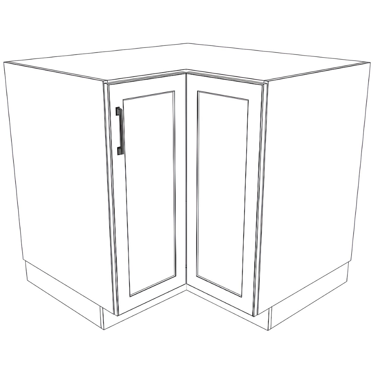 38x38" L Shape Base Corner Cabinet - (White Cabinet Boxes - Thermofoil ...